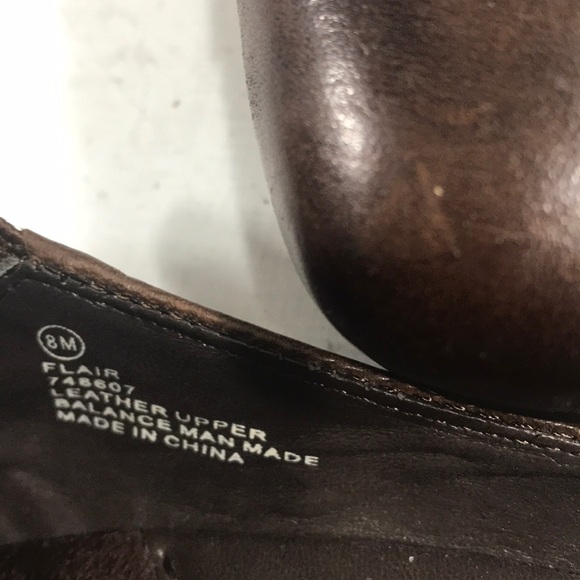 Michel M | Shoes | Michel M Dark Brown Leather Low Heel Clog Mule 8m ...